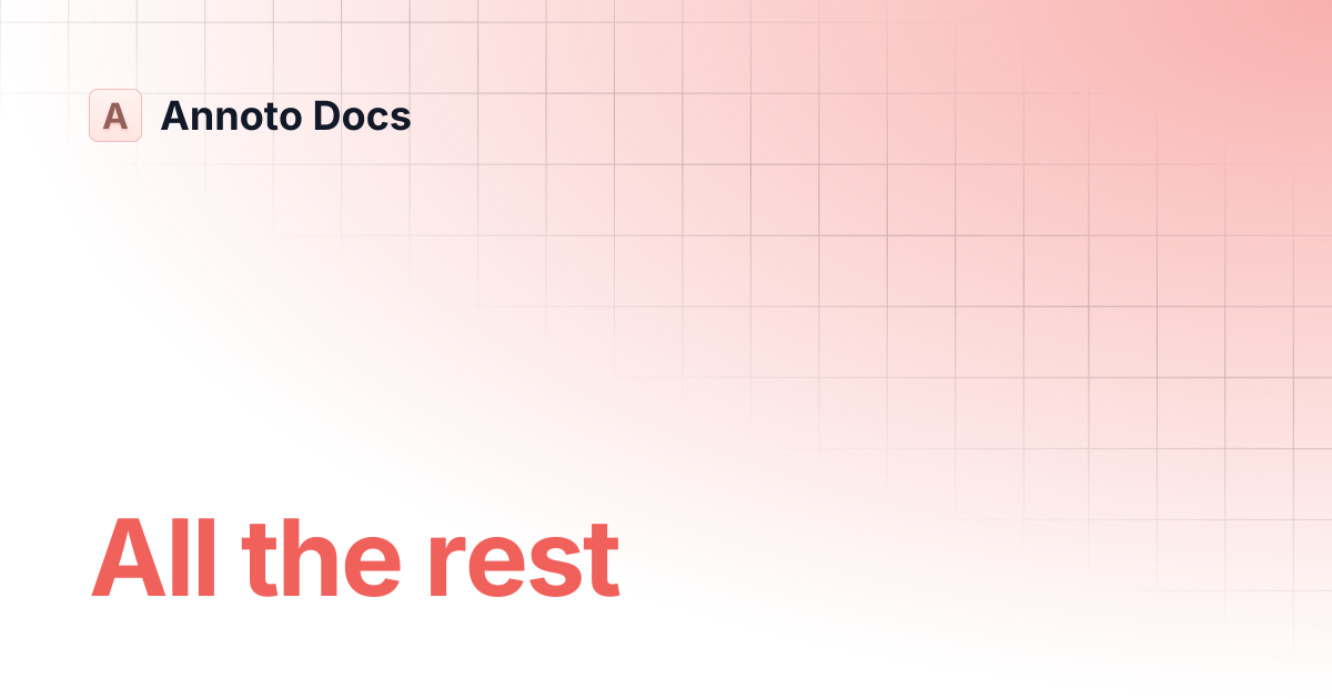 All the rest | Annoto Docs